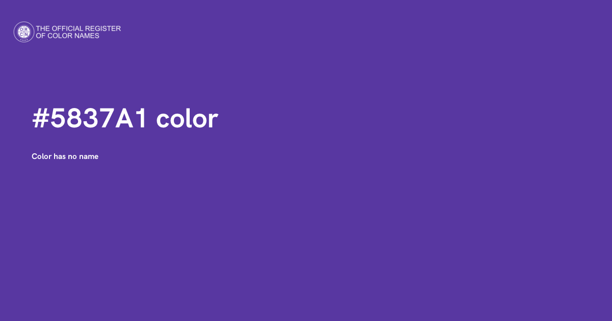 Color #5837A1 - The Official Register of Color Names