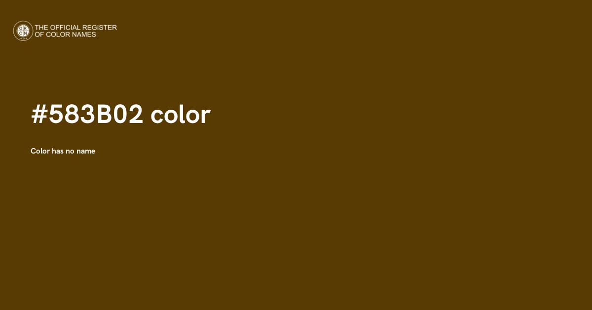 Color #583B02 - The Official Register of Color Names