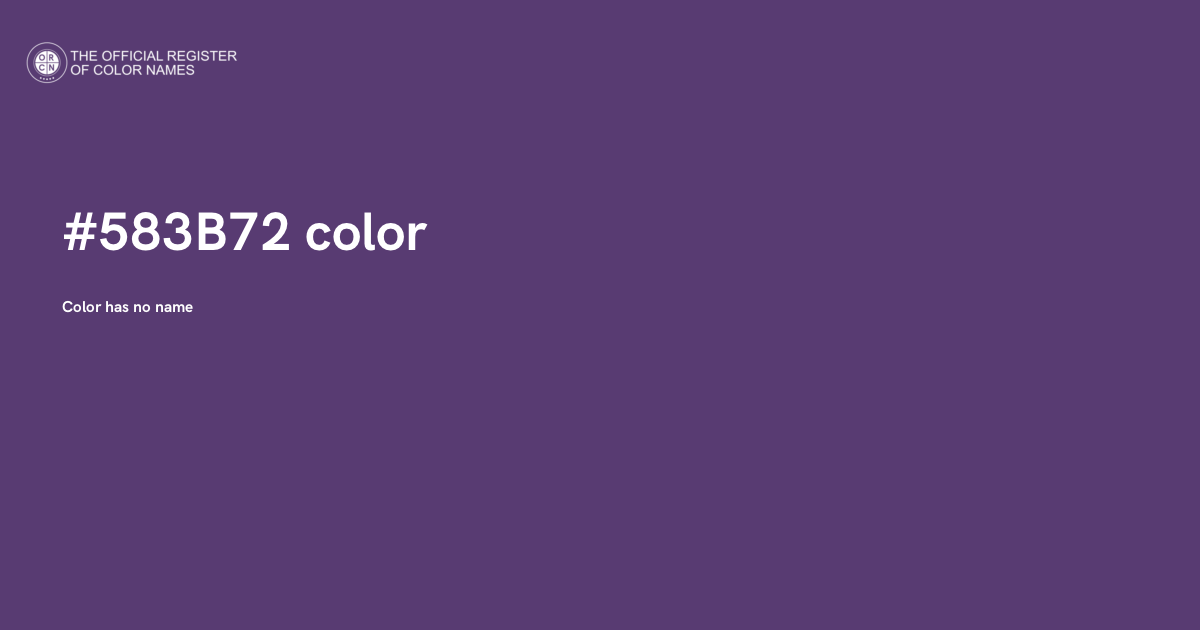 Color #583B72 - The Official Register of Color Names