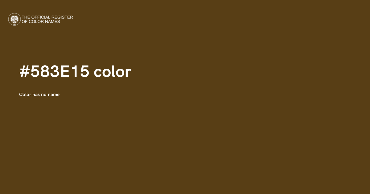 Color #583E15 - The Official Register of Color Names