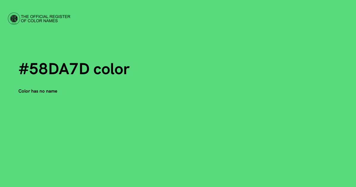 Color #58DA7D - The Official Register of Color Names