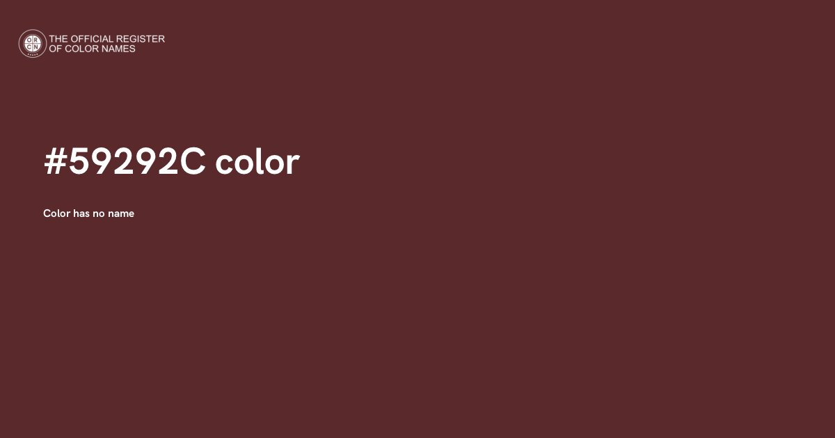 Mulberry Dye color - #59292C - The Official Register of Color Names