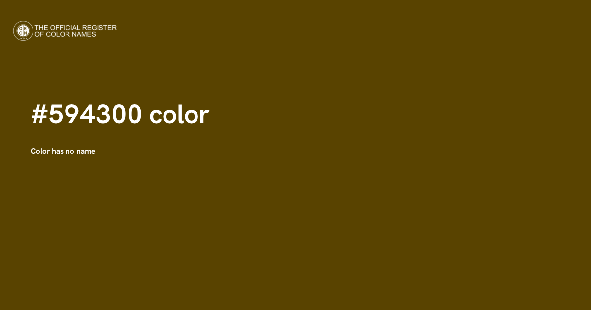 Deep Amber color - #594300 - The Official Register of Color Names