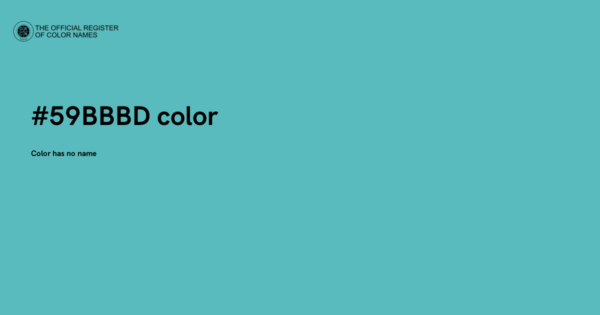 Color #59BBBD - The Official Register of Color Names