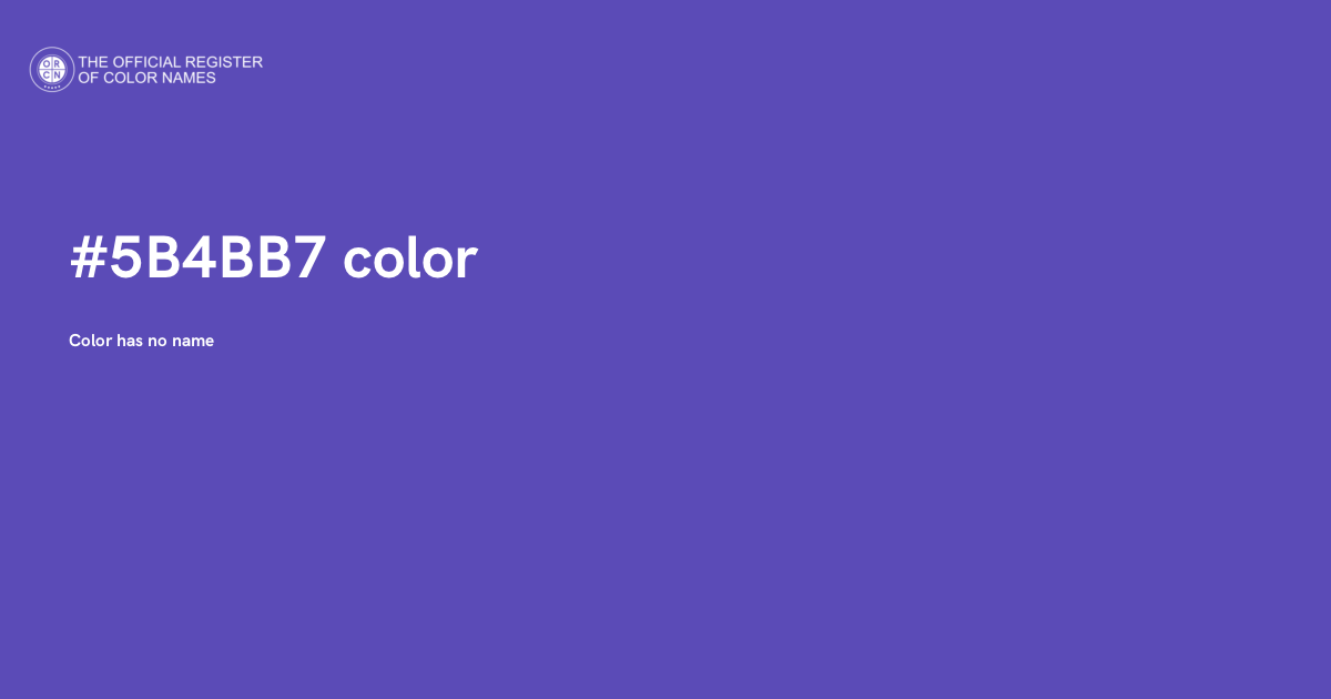 Color #5B4BB7 - The Official Register of Color Names