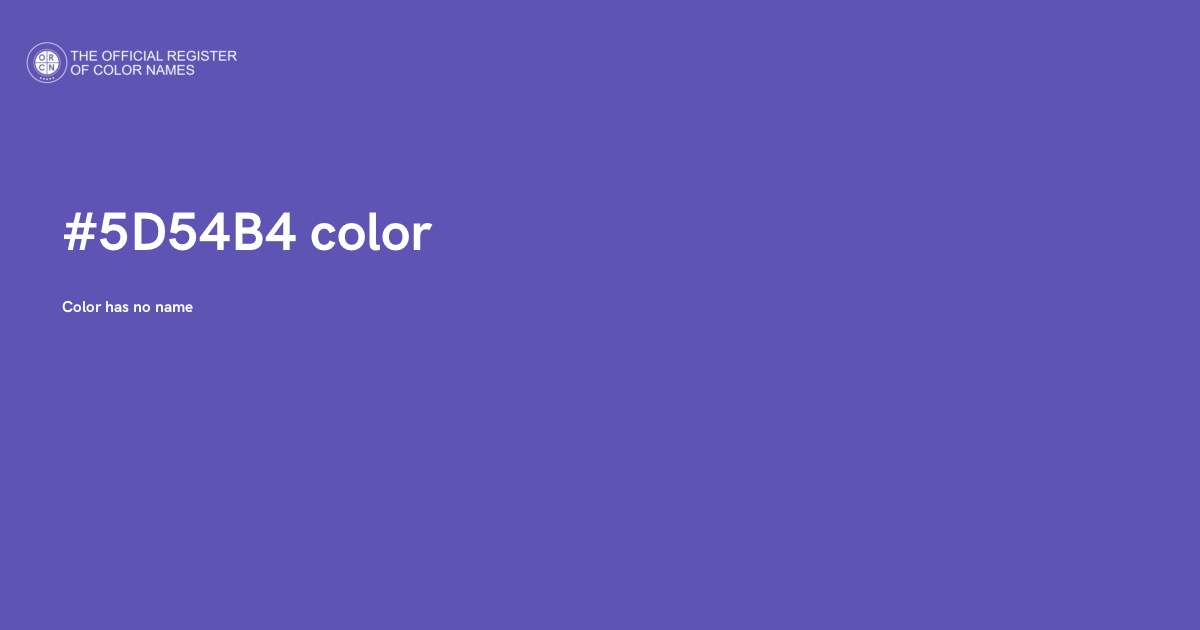 Color #5D54B4 - The Official Register of Color Names