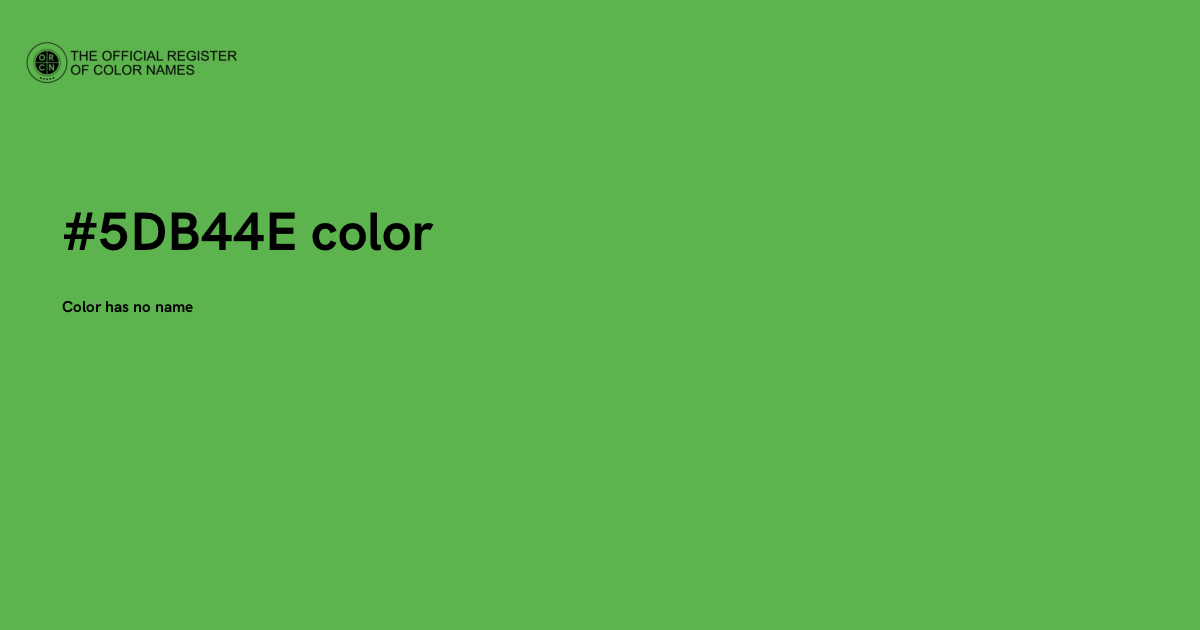 Color #5DB44E - The Official Register of Color Names