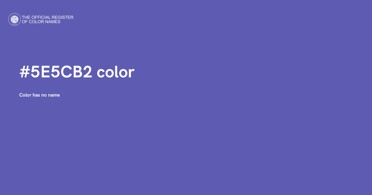 Pastel Navy Blue color - #5E5CB2 - The Official Register of Color Names