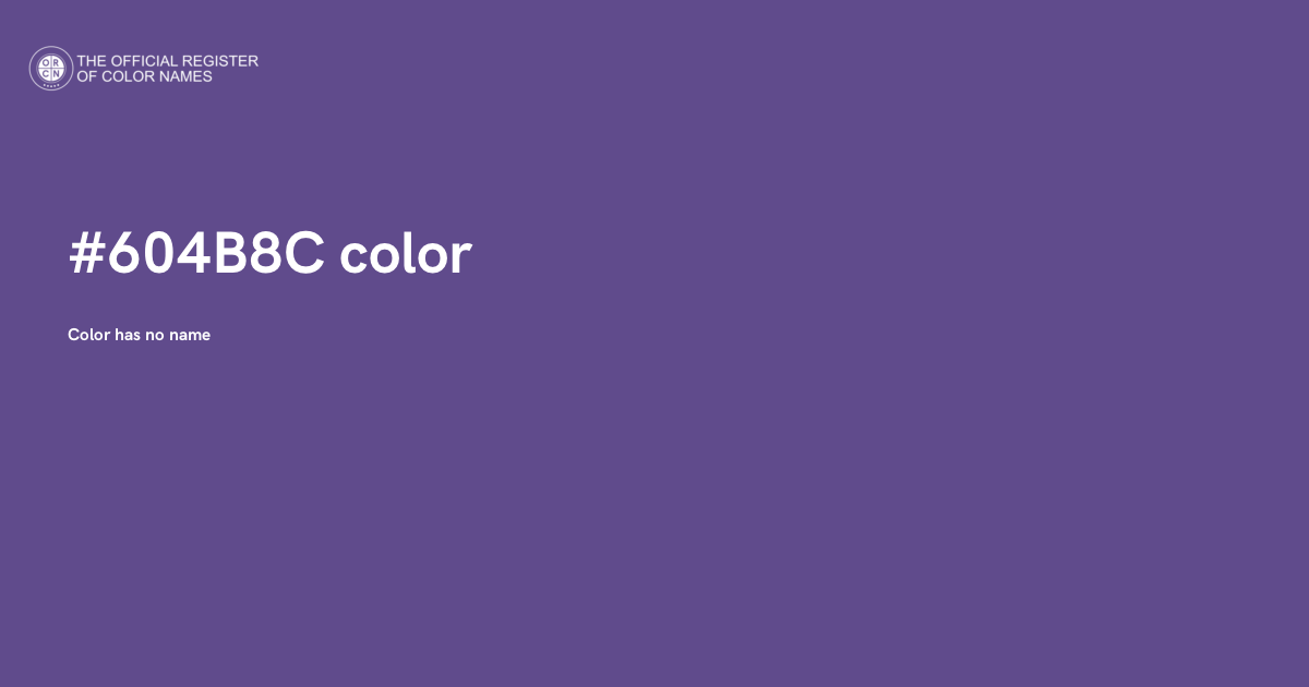 Color #604B8C - The Official Register of Color Names