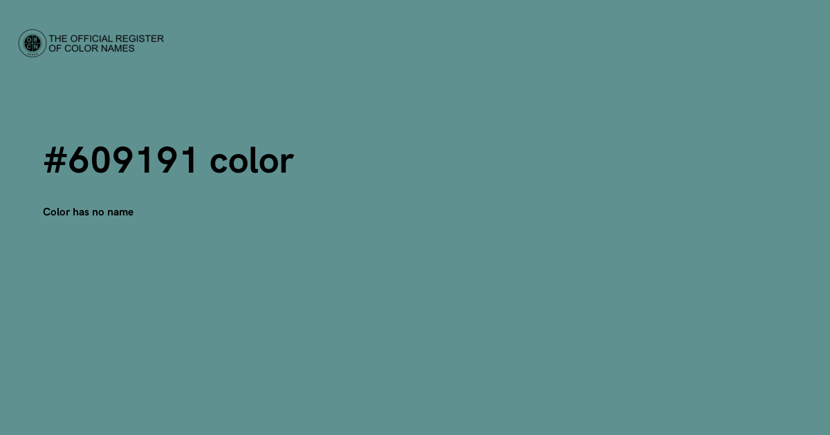 PMS5483 color - #609191 - The Official Register of Color Names