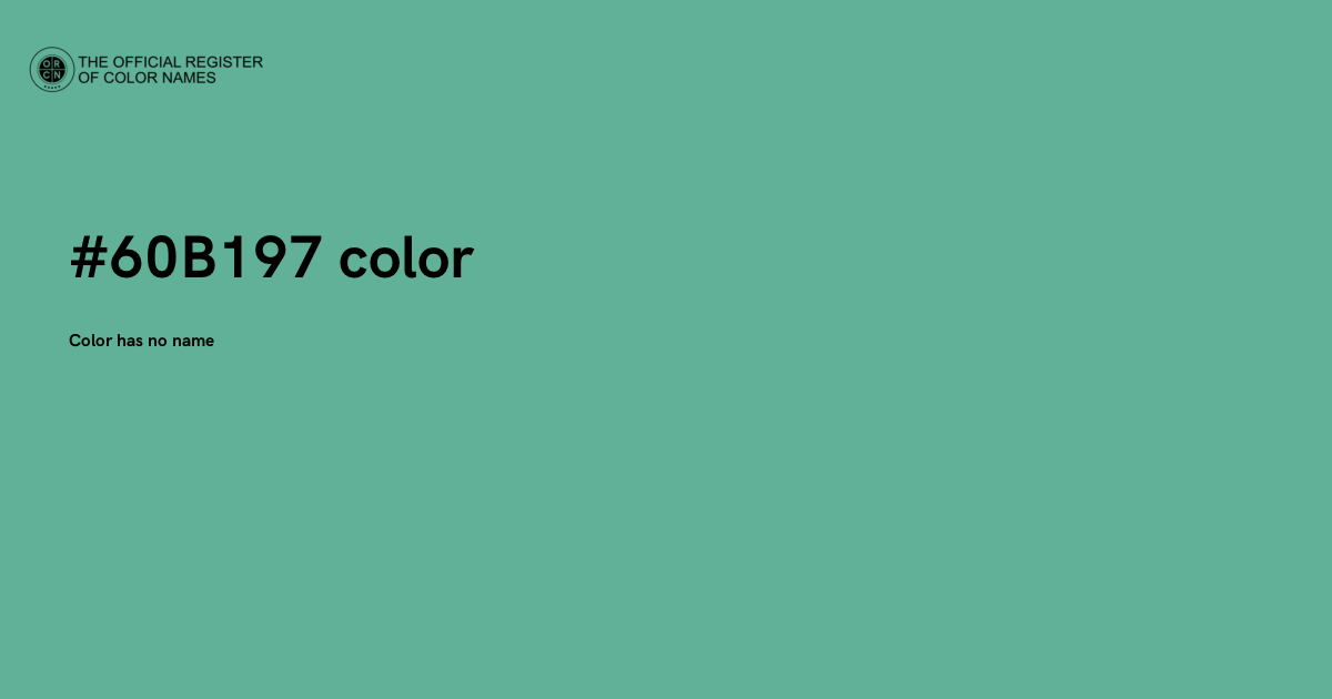 Color #60B197 - The Official Register of Color Names