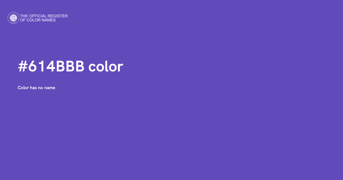 Color #614BBB - The Official Register of Color Names