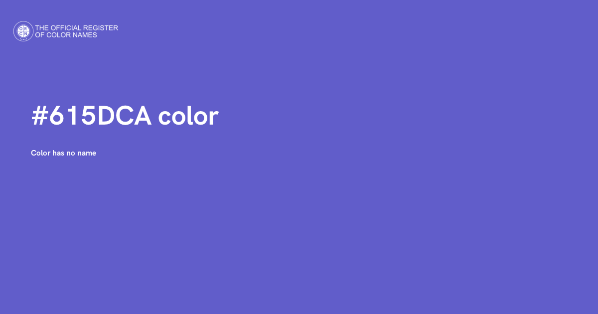 Color #615DCA - The Official Register of Color Names
