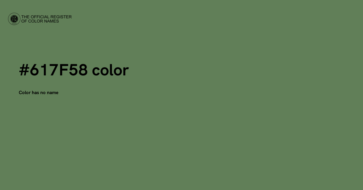 Color #617F58 - The Official Register of Color Names