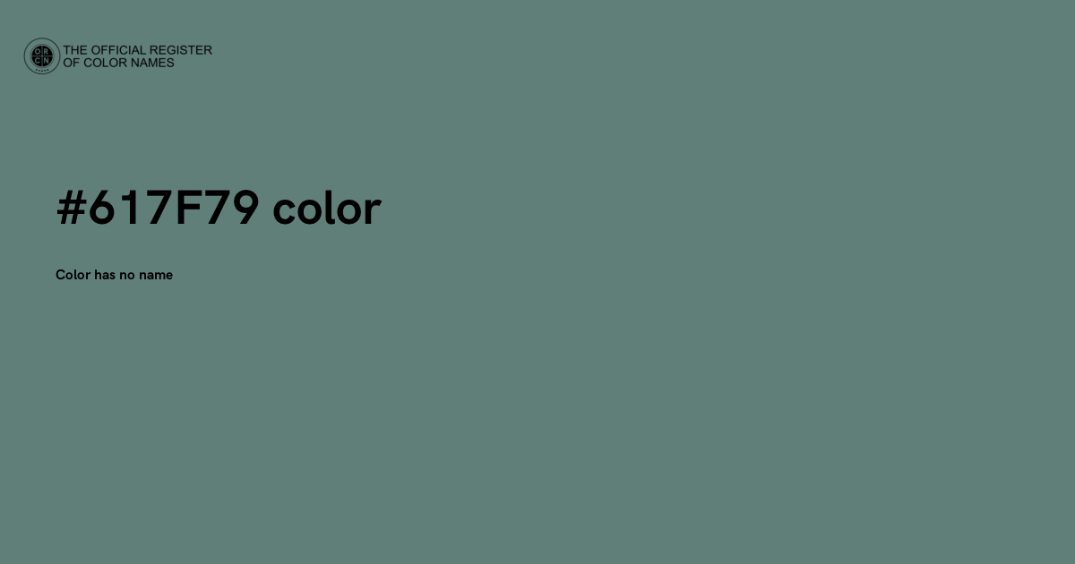 Color #617F79 - The Official Register of Color Names