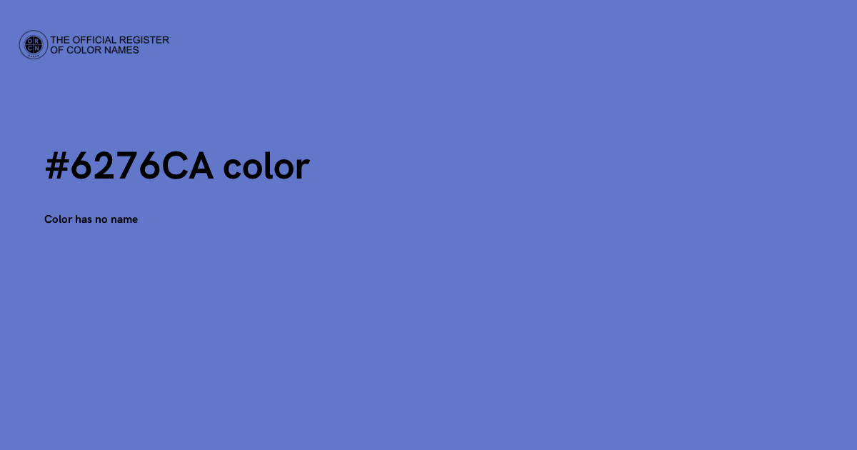 Color #6276CA - The Official Register of Color Names