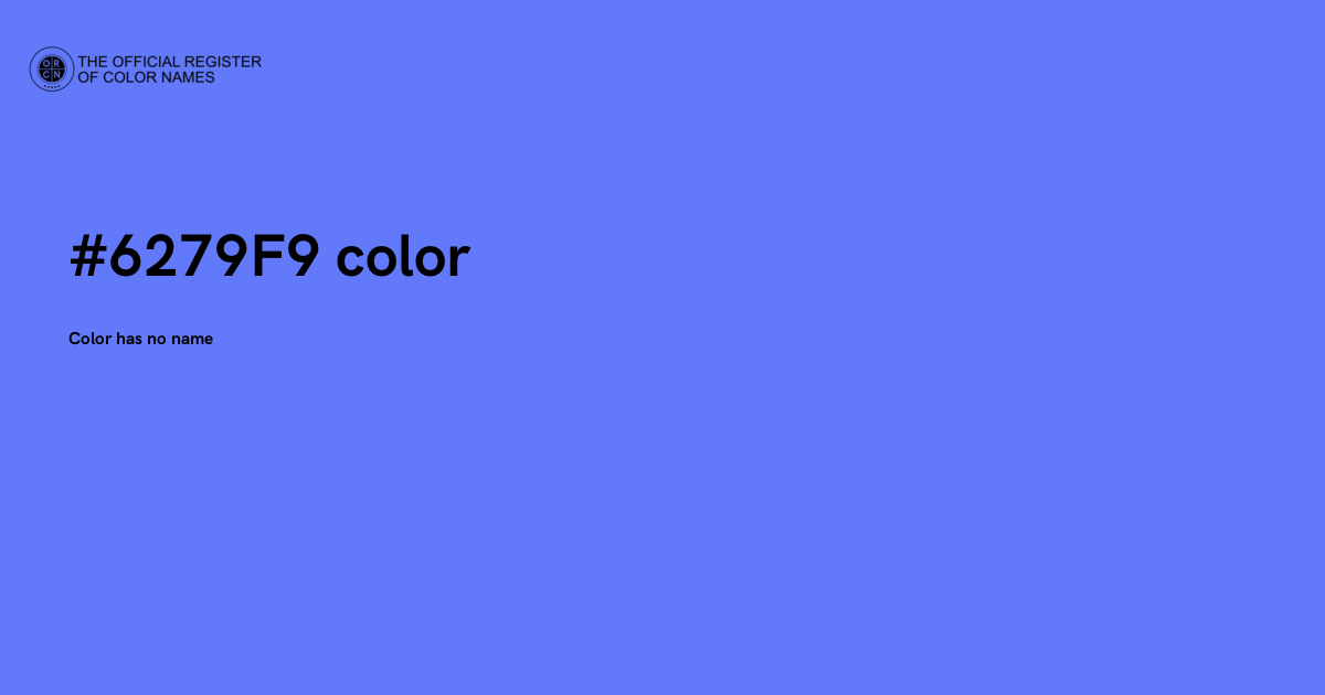 Color #6279F9 - The Official Register of Color Names