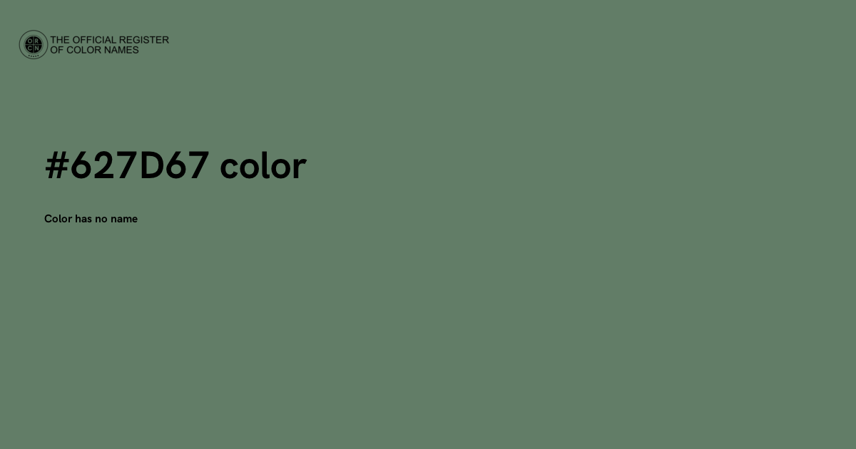 Color #627D67 - The Official Register of Color Names