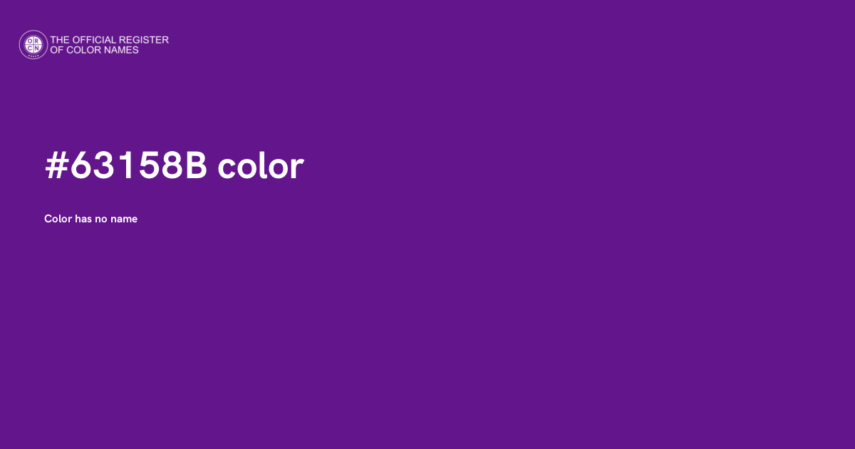 Color #63158B - The Official Register of Color Names