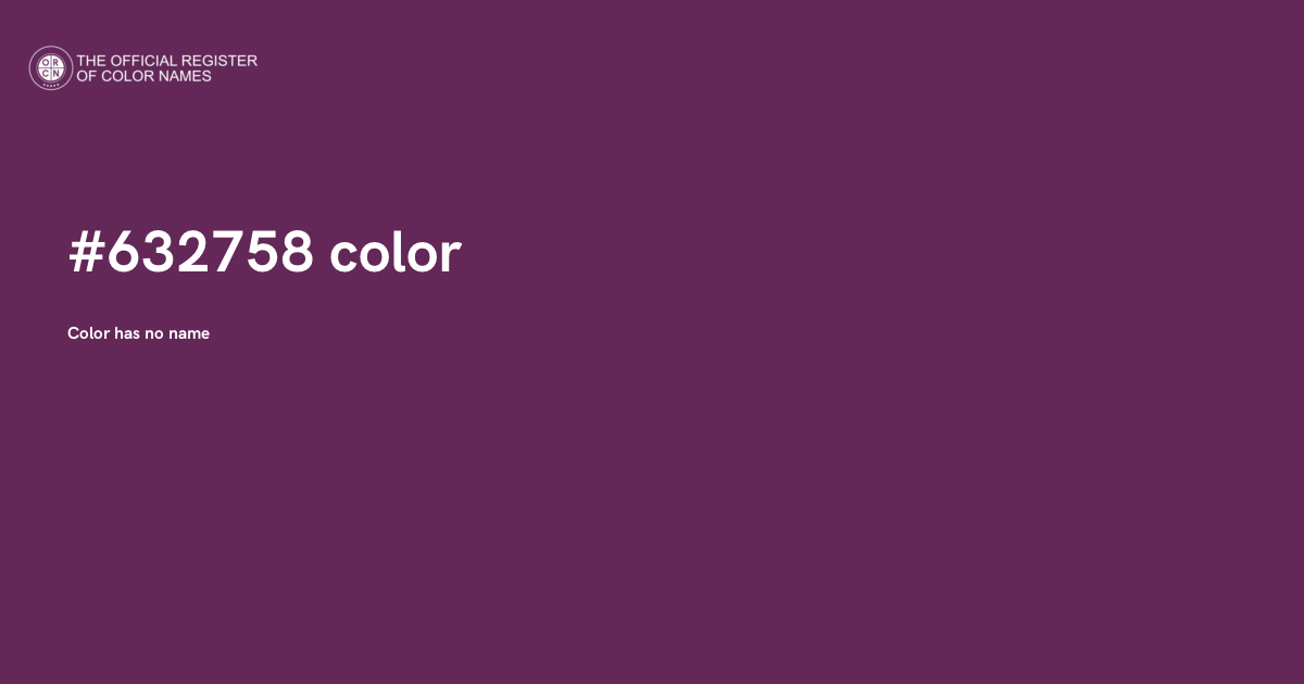 Color #632758 - The Official Register of Color Names