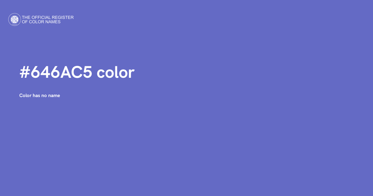 Color #646AC5 - The Official Register of Color Names