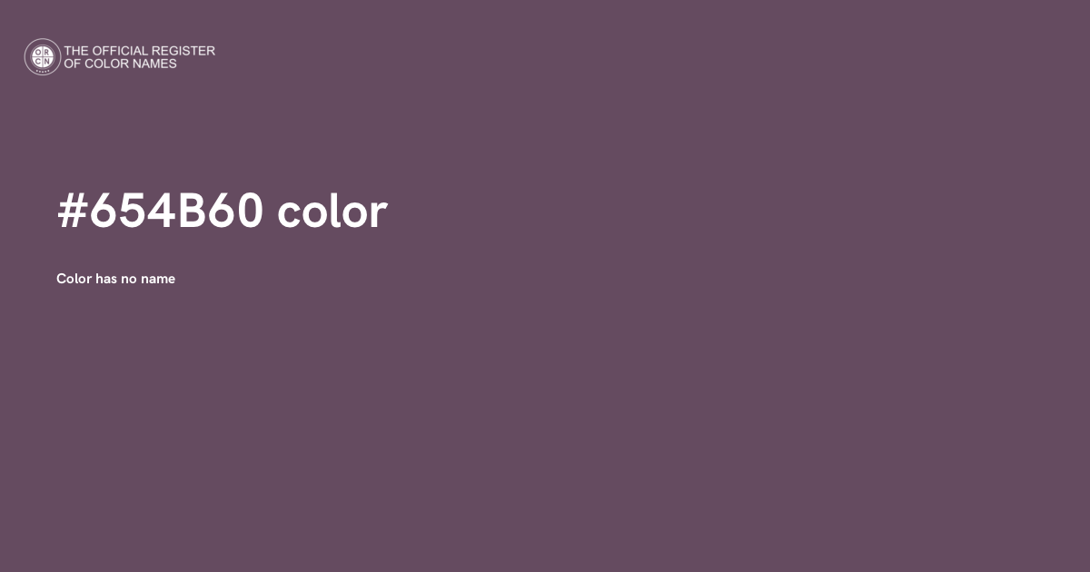 Color #654B60 - The Official Register of Color Names