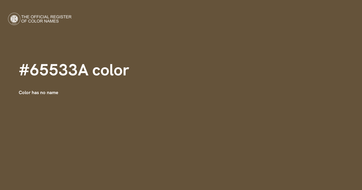 Color #65533A - The Official Register of Color Names