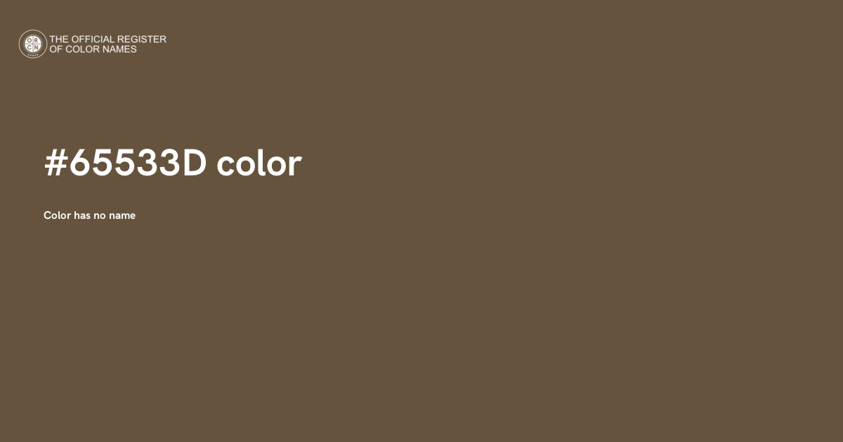 Color #65533D - The Official Register of Color Names
