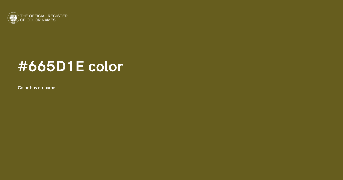 Antique Bronze color - #665D1E - The Official Register of Color Names