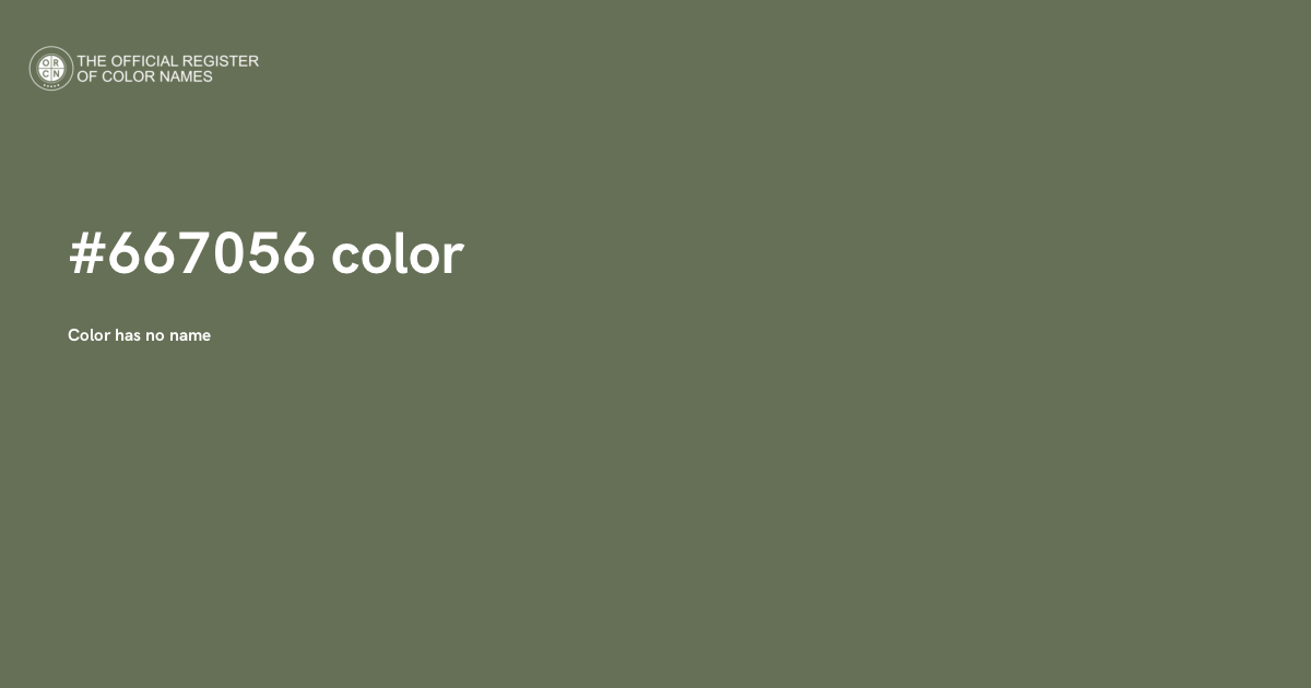 Color #667056 - The Official Register of Color Names