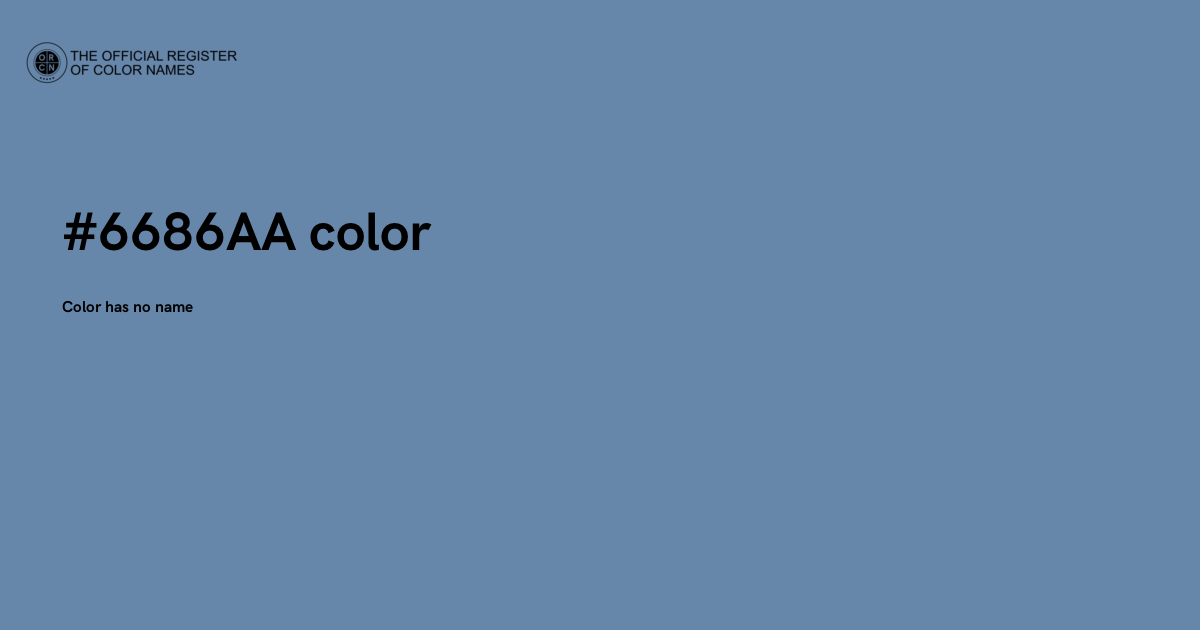 Color #6686AA - The Official Register of Color Names