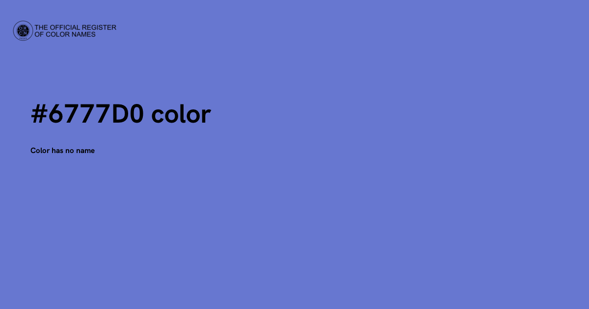 Color #6777D0 - The Official Register of Color Names