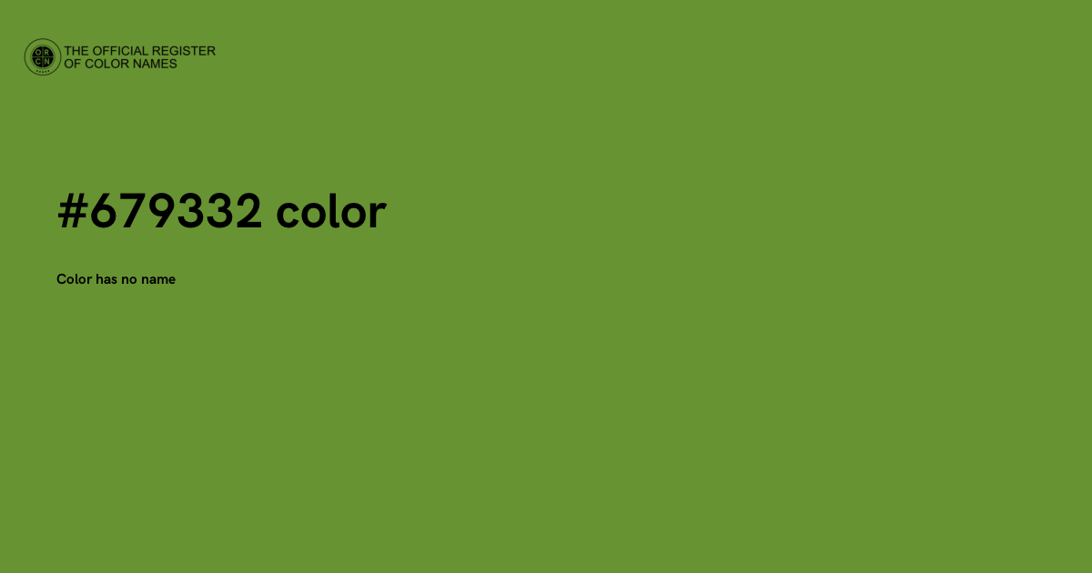 Color #679332 - The Official Register of Color Names