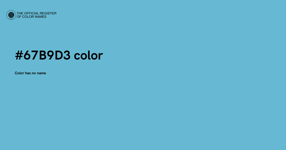 Color #67B9D3 - The Official Register of Color Names