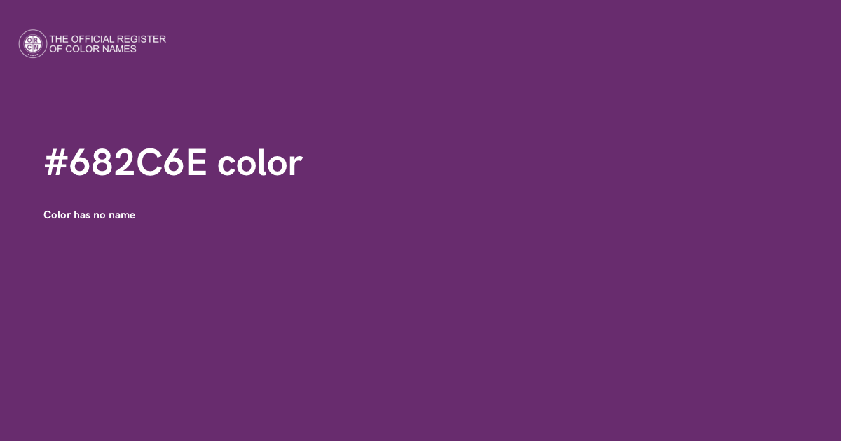 Color #682C6E - The Official Register of Color Names