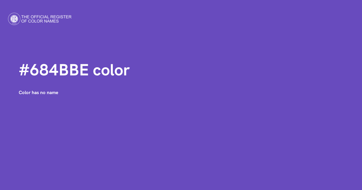 Color #684BBE - The Official Register of Color Names