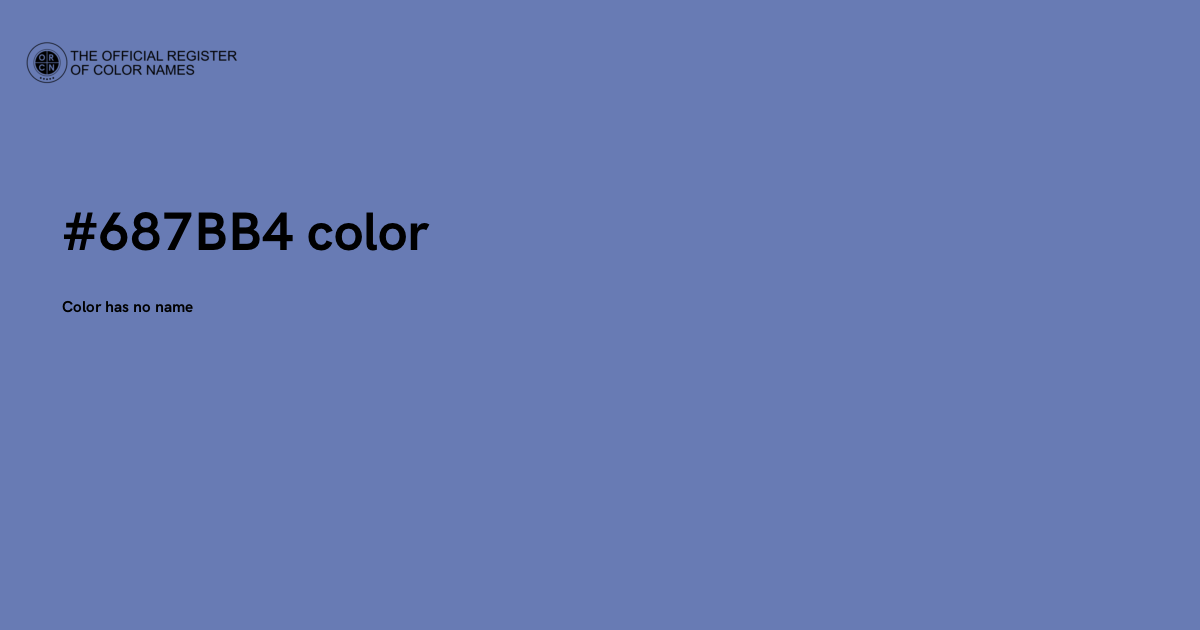 Color #687BB4 - The Official Register of Color Names