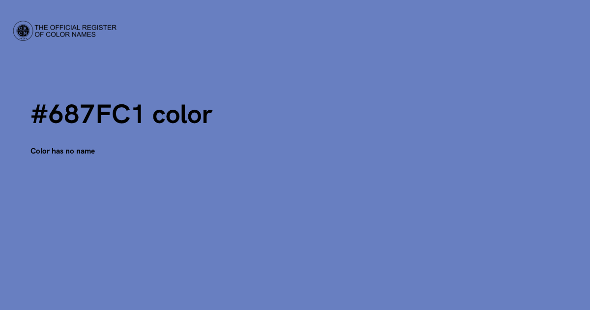 Color #687FC1 - The Official Register of Color Names