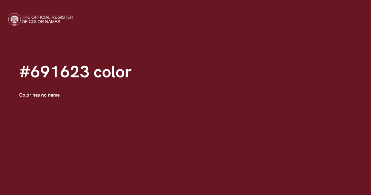Color #691623 - The Official Register of Color Names