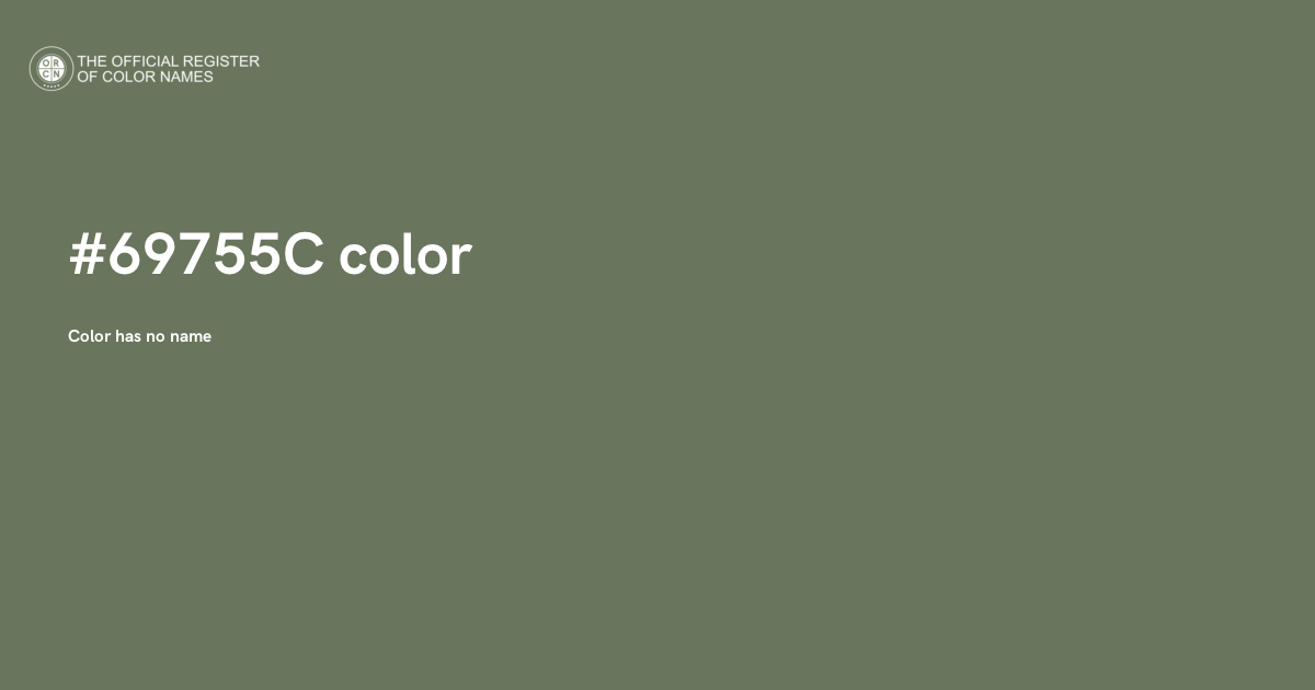 Willow Grove color - #69755C - The Official Register of Color Names