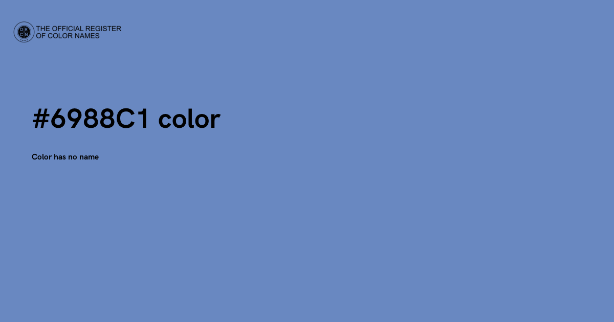 Color #6988C1 - The Official Register of Color Names