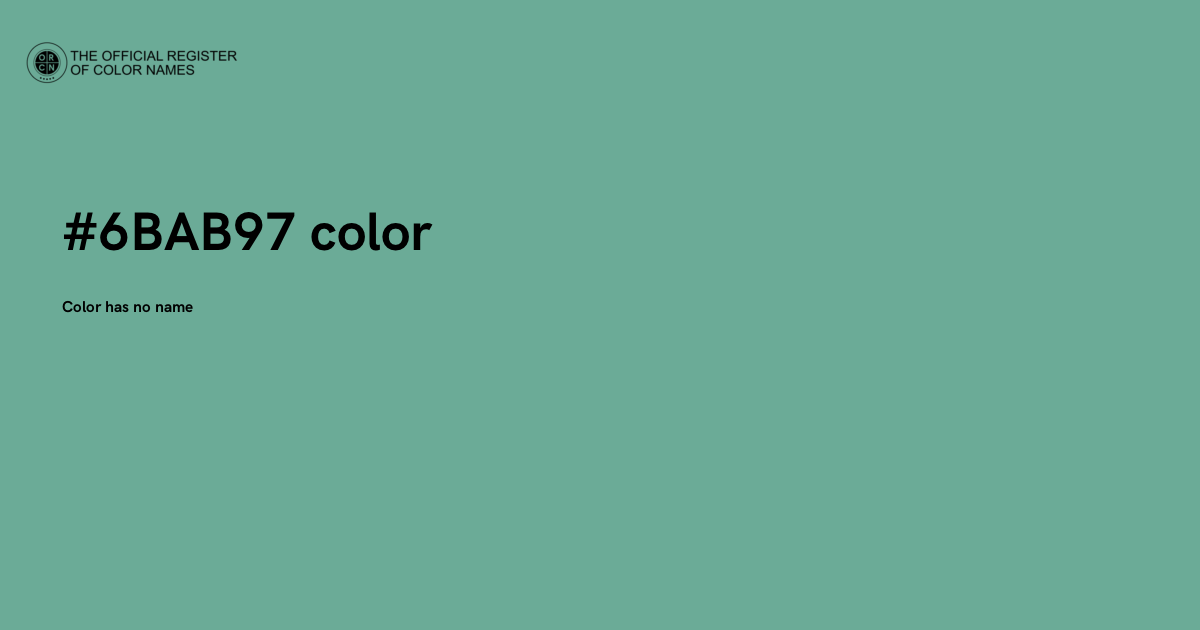 Color #6BAB97 - The Official Register of Color Names