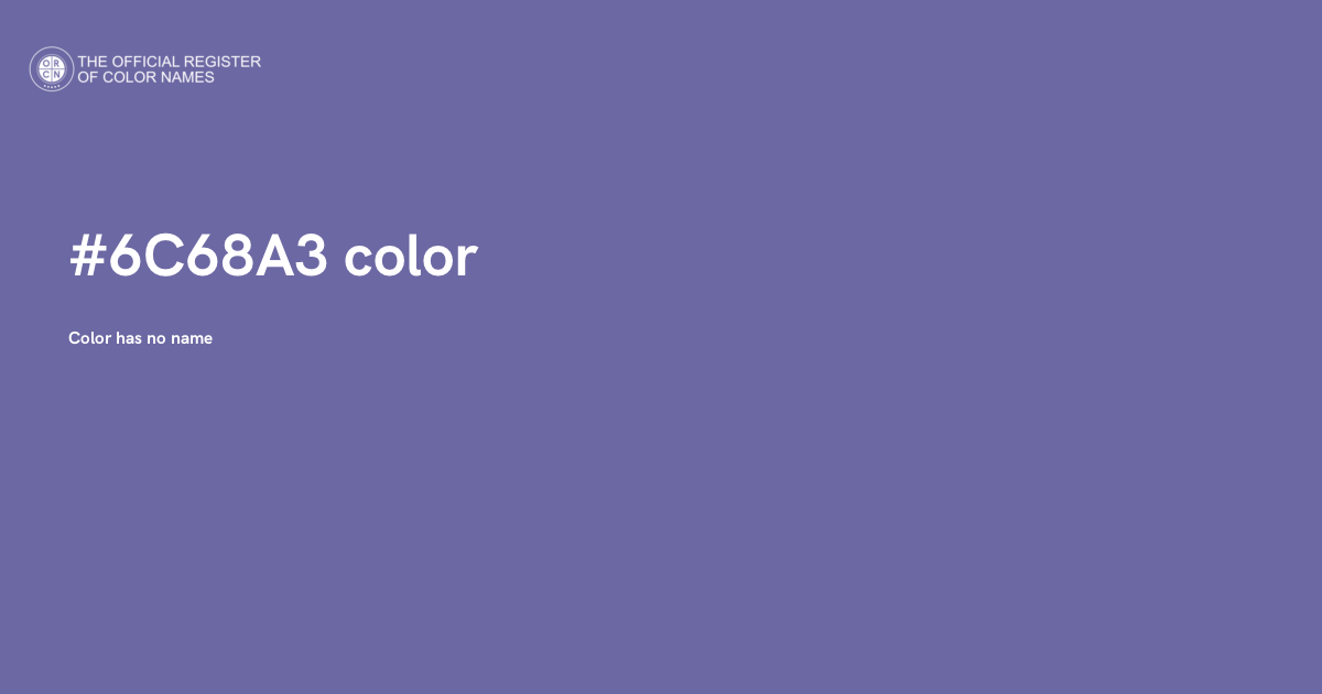 Color #6C68A3 - The Official Register of Color Names
