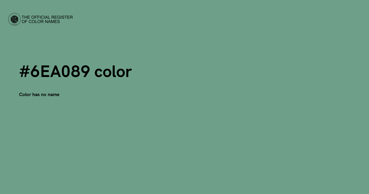 Color #6EA089 - The Official Register of Color Names