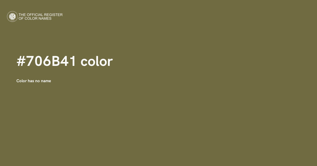Color #706B41 - The Official Register of Color Names