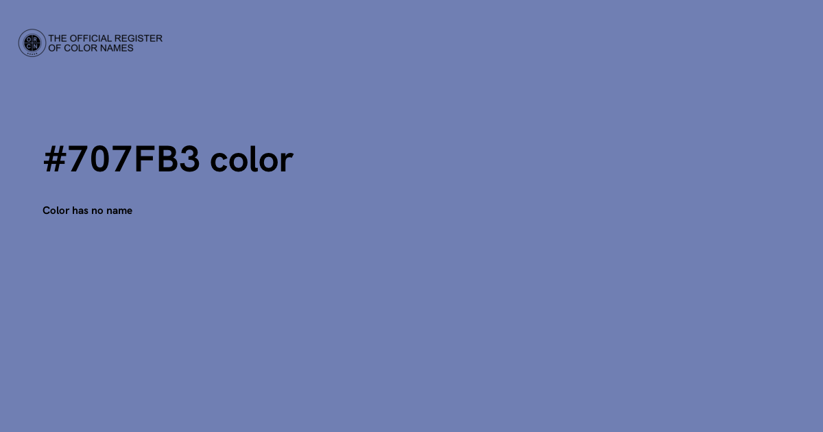 Color #707FB3 - The Official Register of Color Names