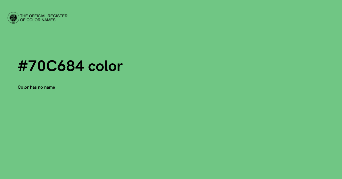 Color #70C684 - The Official Register of Color Names