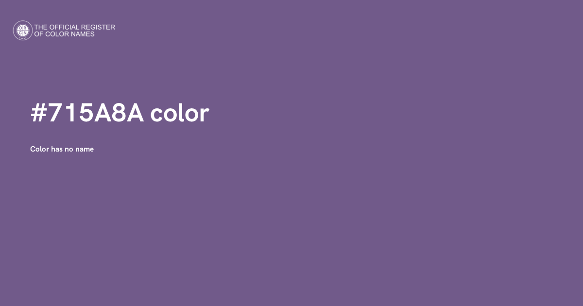 Color #715A8A - The Official Register of Color Names
