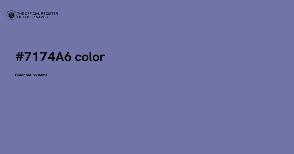 Color #7174A6 - The Official Register of Color Names