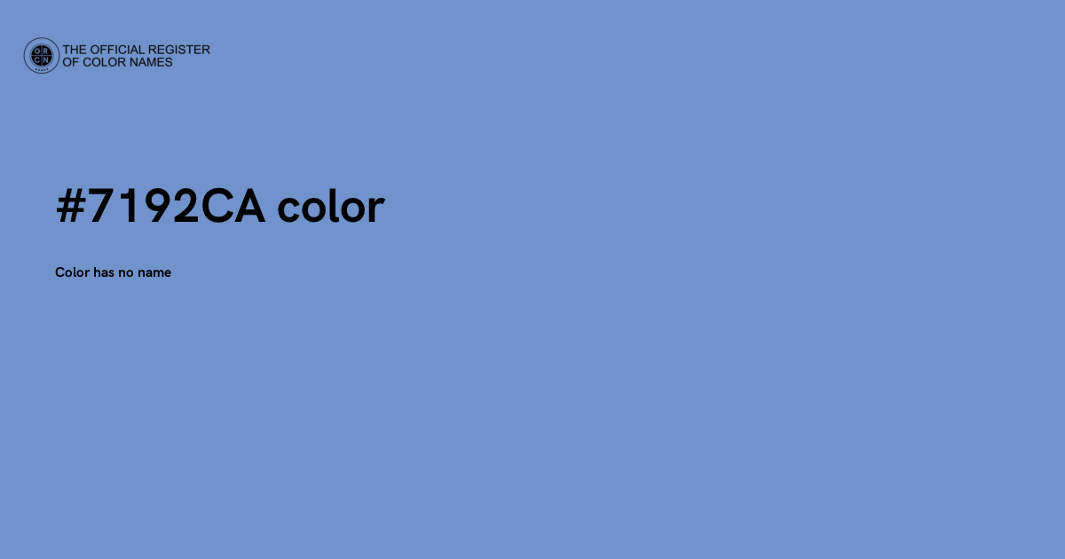 Color #7192CA - The Official Register of Color Names